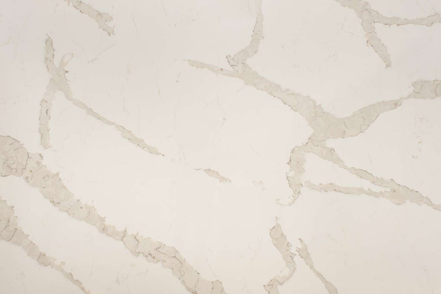 Ks Calacatta Dorado 110x26 White Flat Quartz Prefab - Direct Finishes