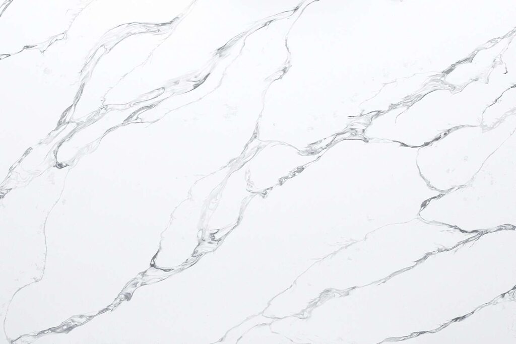 Calacatta Rocky White Quartz Slab - Direct Finishes