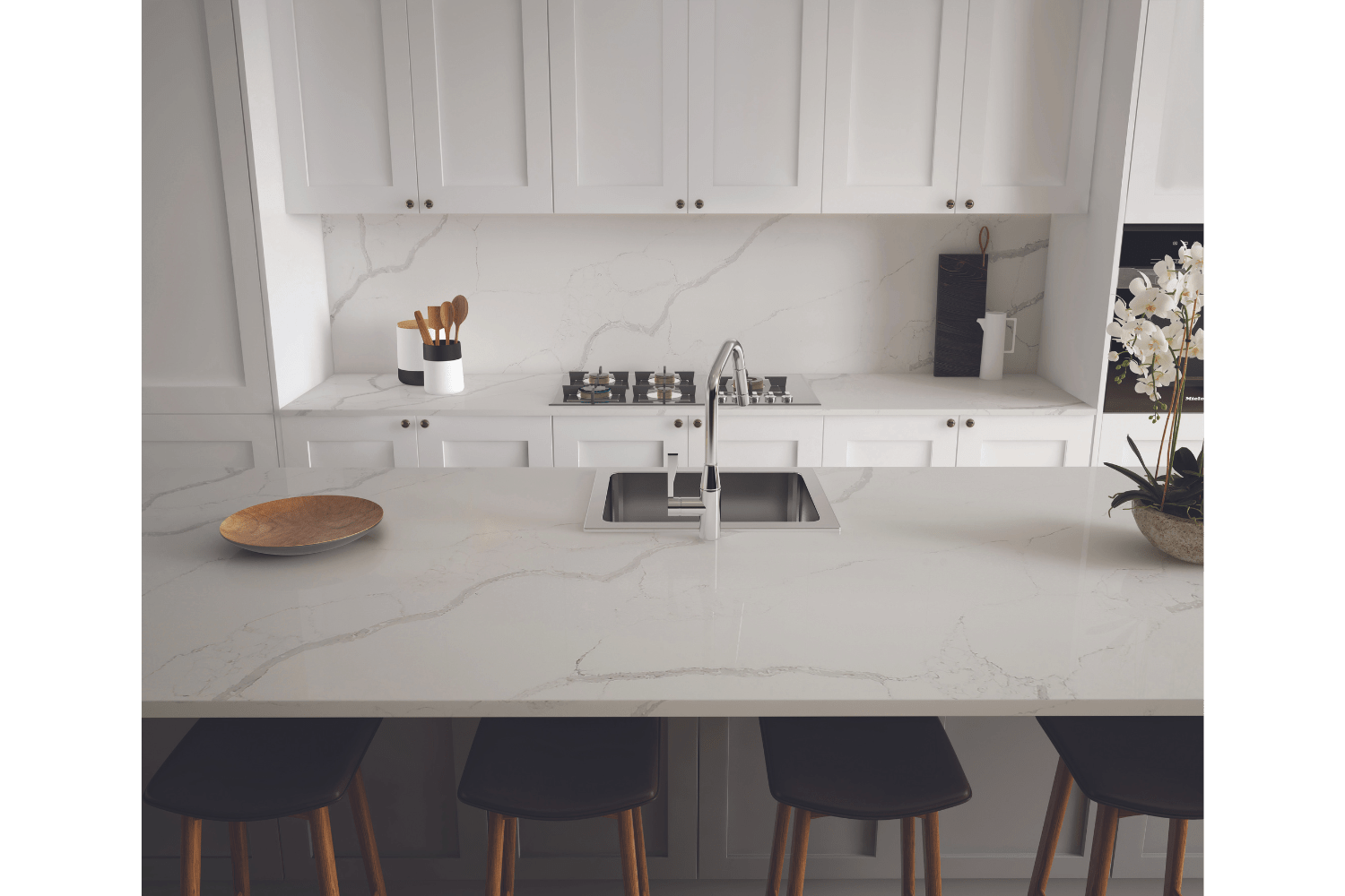Calacatta Venus White Quartz Slab - Direct Finishes