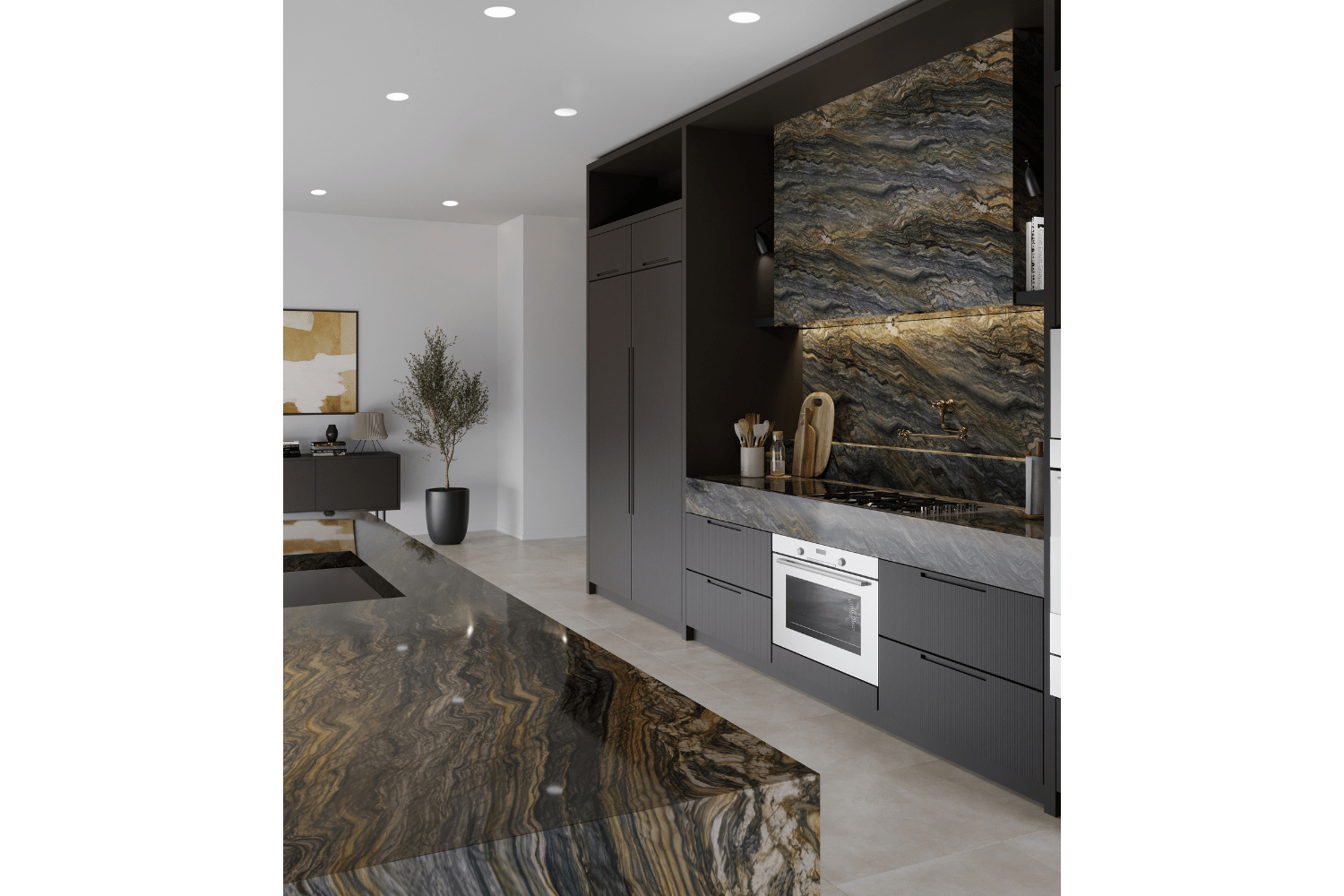 Fusion Blue Quartzite Slab - Direct Finishes