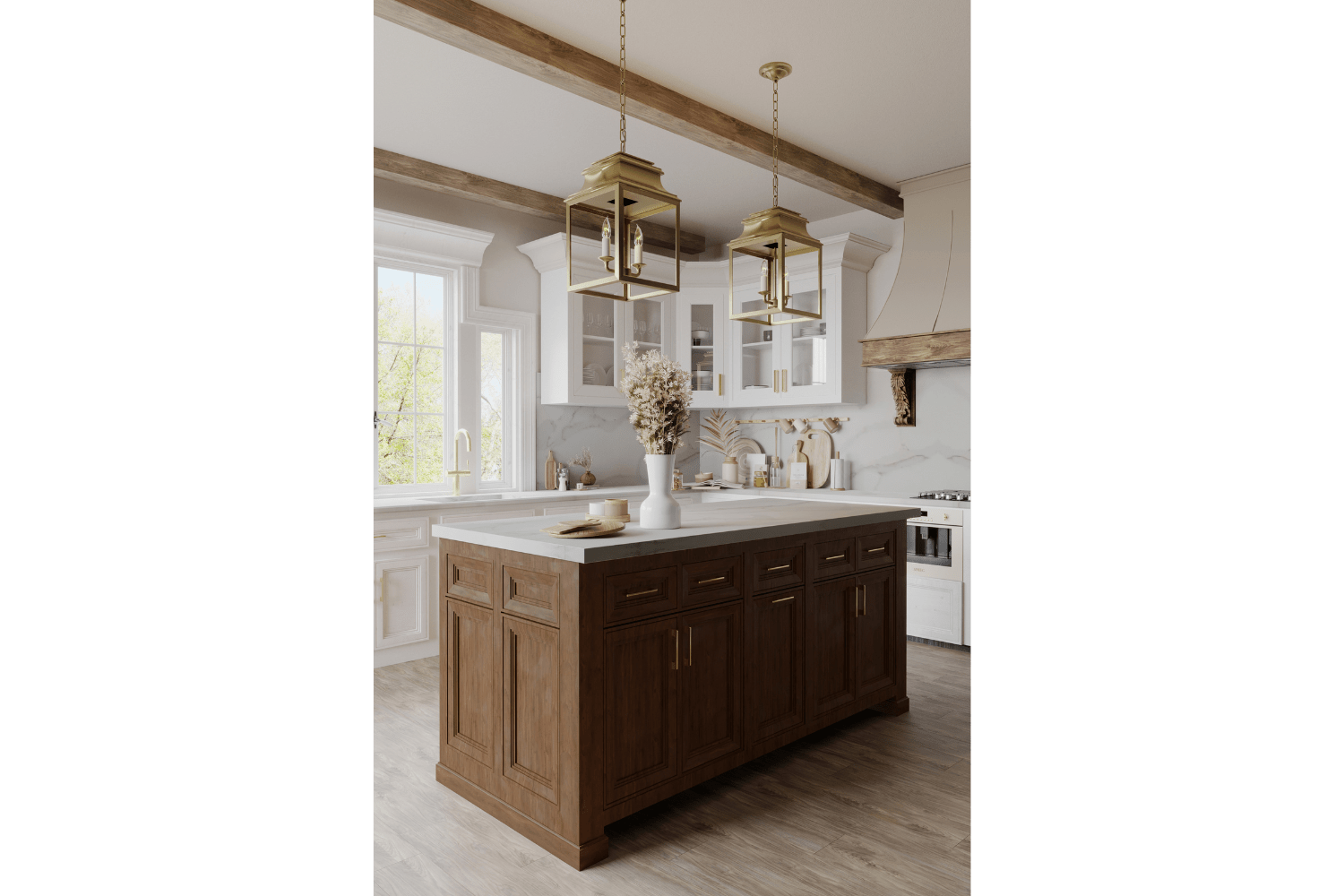 Calacatta Caramel White Quartz Slab - Direct Finishes