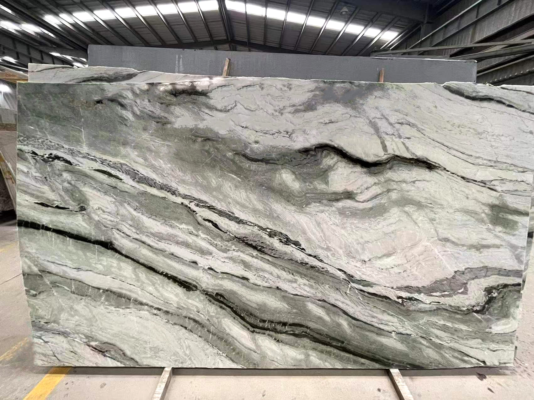 Quartzite slabs Emeralad Cloud 110X36 Green Slab - Direct Finishes