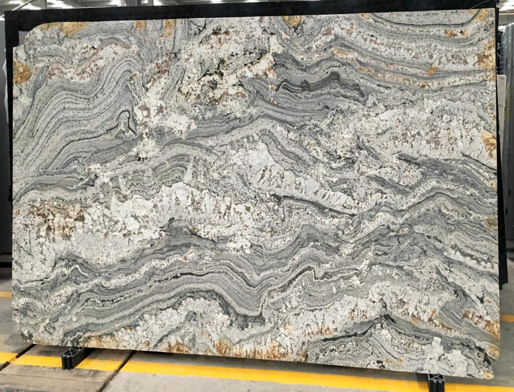 Granite Slabs Silver Canyon 110X52 Gray Square Slab - Direct Finishes