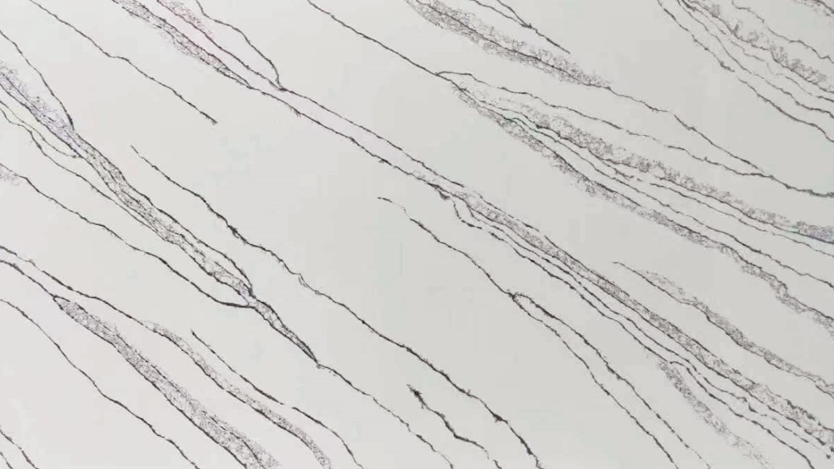 Quartz Stone Slabs Ice Black 110x52 Slab - Direct Finishes