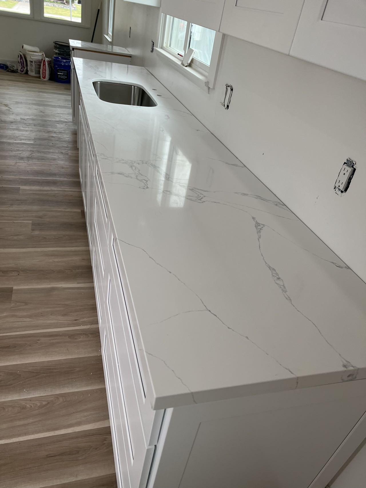 Quartz Stone Slabs Aphrodite 126x63 3/4 Beige Slab - Direct Finishes